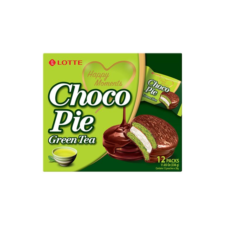 Lotte Choco Pie - Green Tea 336g - Asian Foods